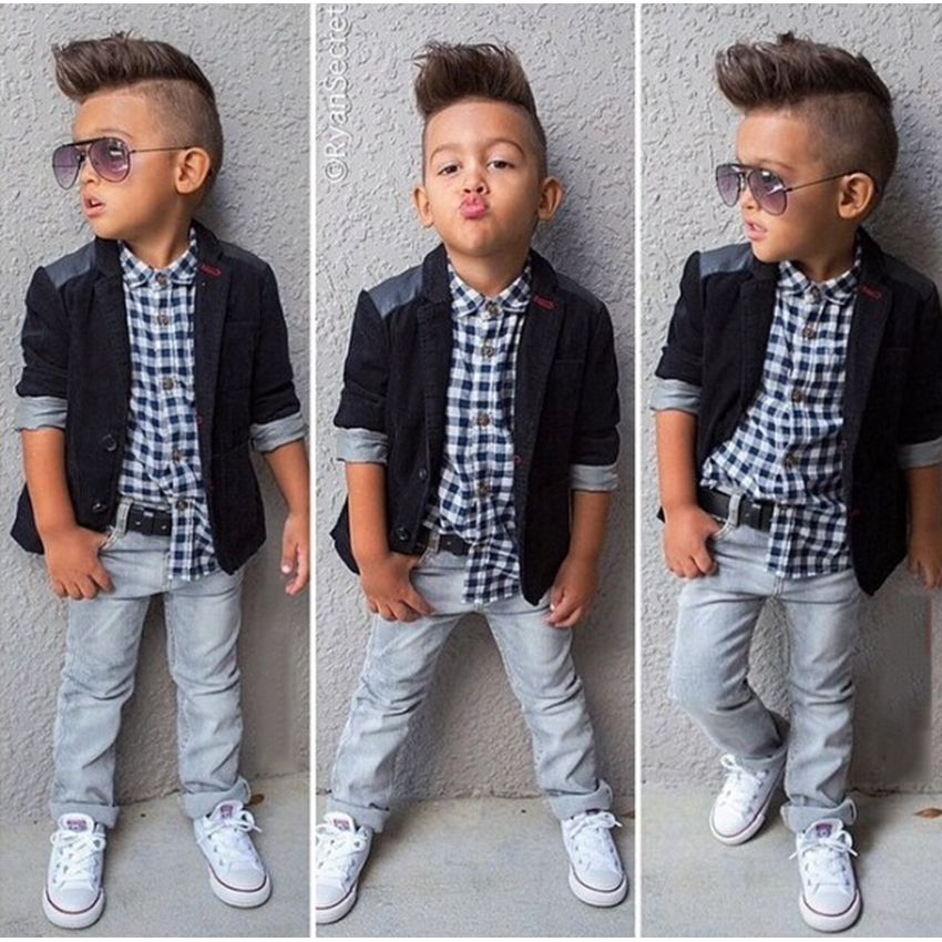 2018 New Spring Boys Beautiful Jeans Wear Clothes Kids Suits Children ...
