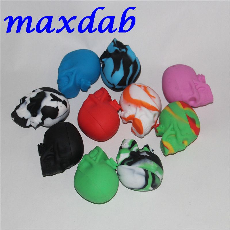 2020 Skull Shape 15ml Non Stick Silicone Container Food Grade Silicone ...