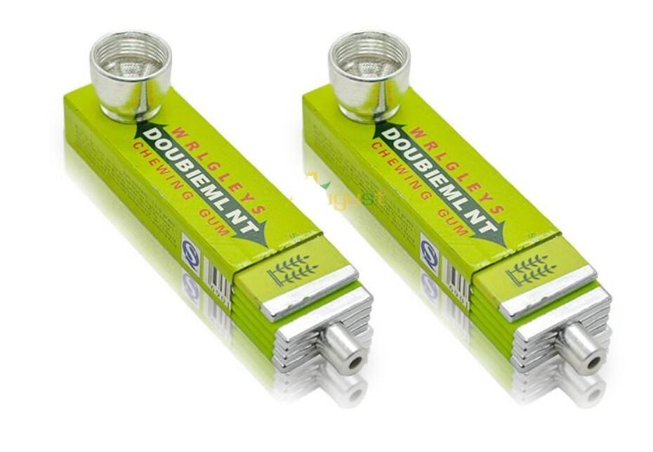 2019 Secret Smoking Pipe Hidden Green Chewing Gum Style Metal Herbal ...