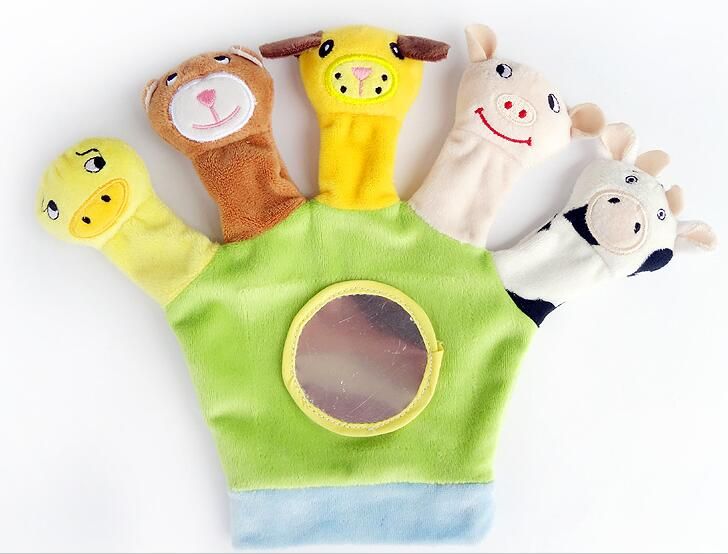 Cute Animal Hand Puppet Dolls Plush Baby Hand Glove Puppet Finger Toy ...