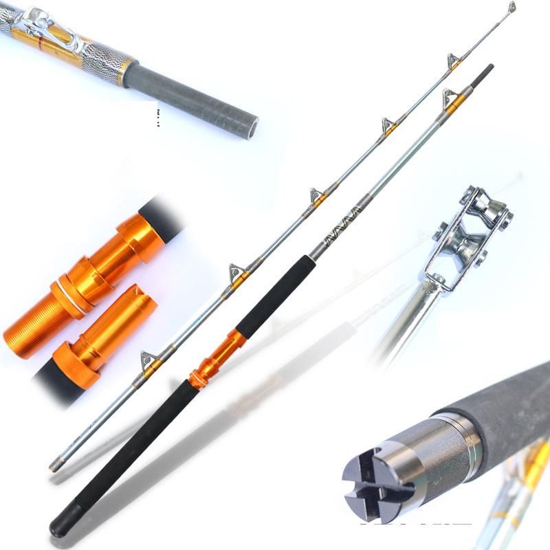 2018 Deep Sea Boat Fishing Rod 50 Lbs Big Fishing Carbon Iron Plate Rod ...