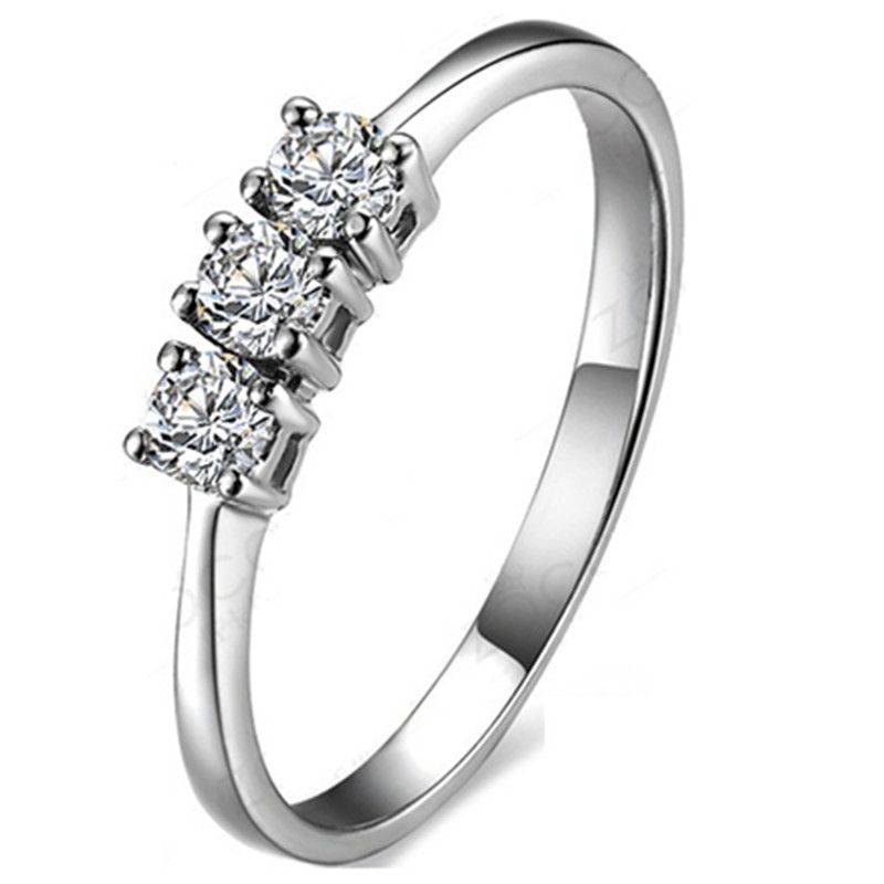 Venta > anillo de tres piedras > en stock