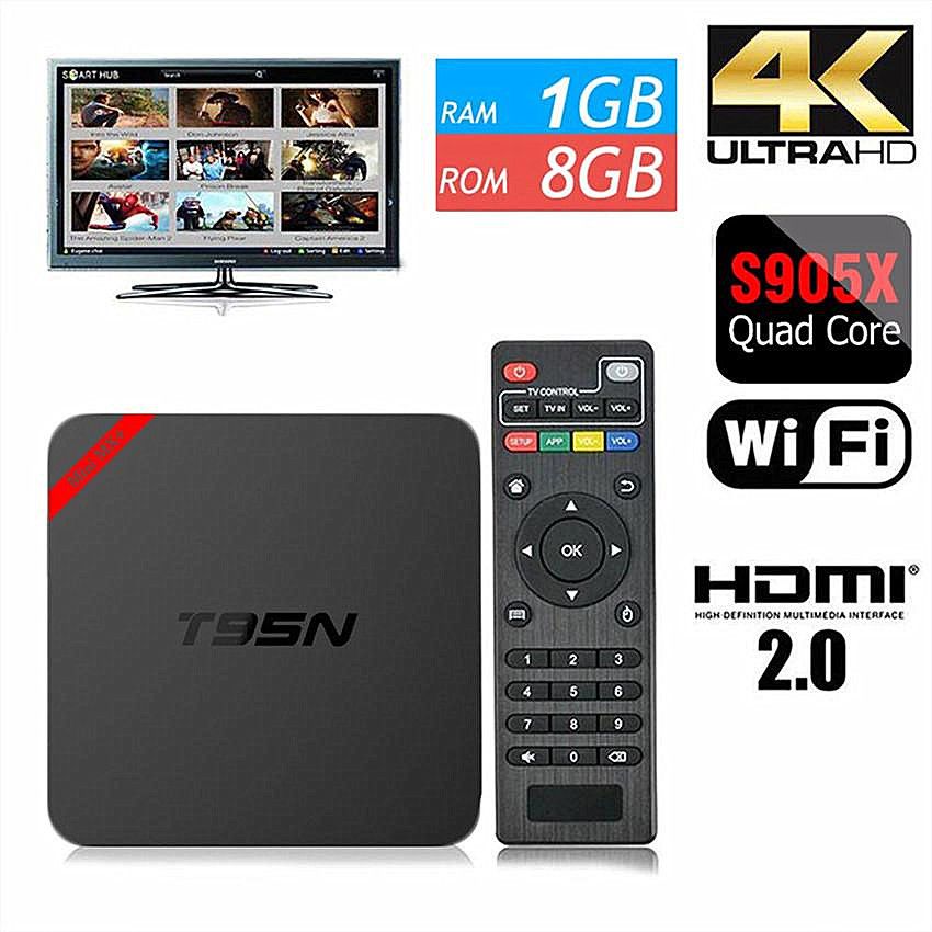 Android OTT TV Box T95N Mini MX Amlogic S905X Quad Core 6.0 OS Fully ...