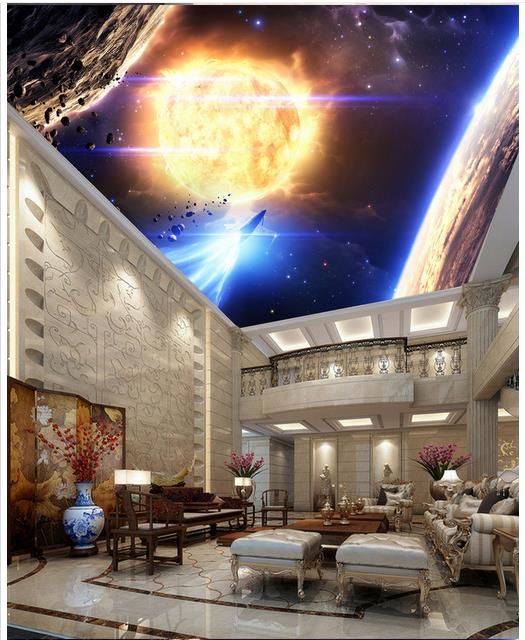 Solar System Ceiling Wallpaper | Shelly Lighting