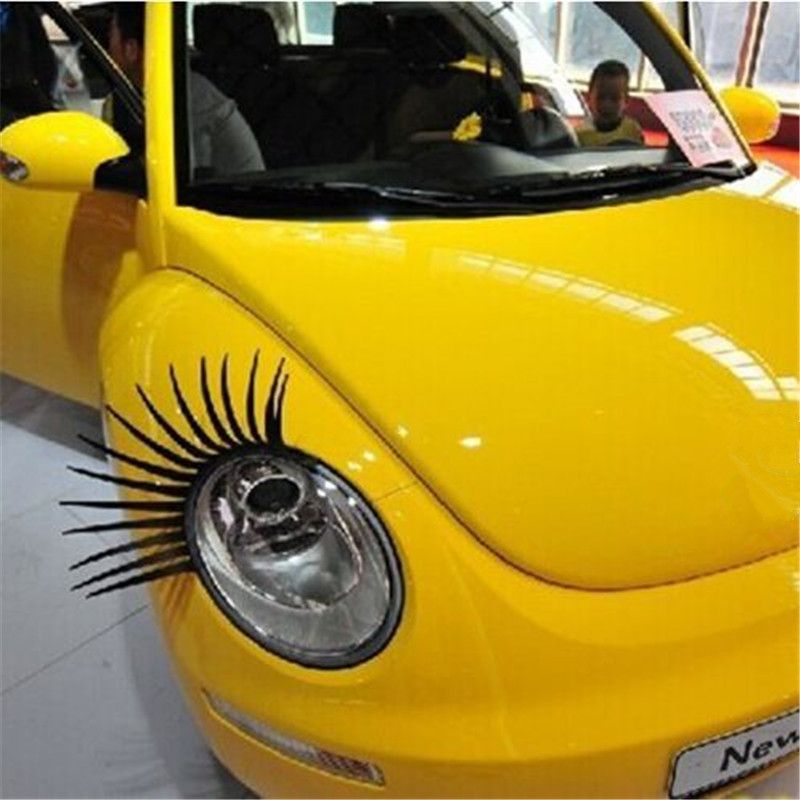 NEW Fashion Car Stickers Car Eyelash Stickers Eye Lash Car Stickers ...