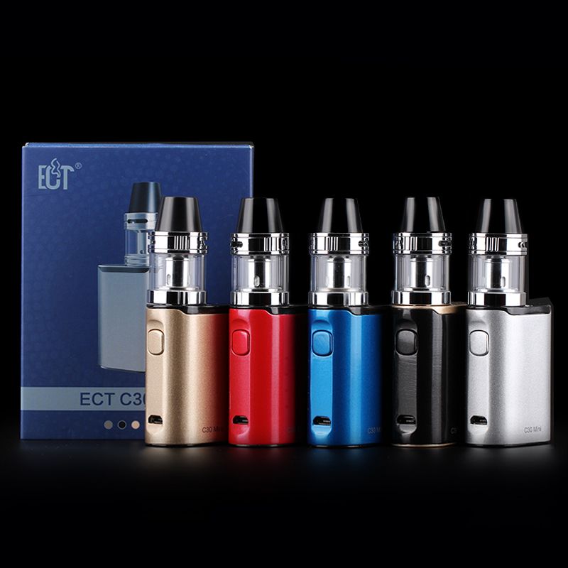 Mini E Cig Ect C30 Mini Kit Small Size Vape Pen 30w Box Mod 2ml Met ...