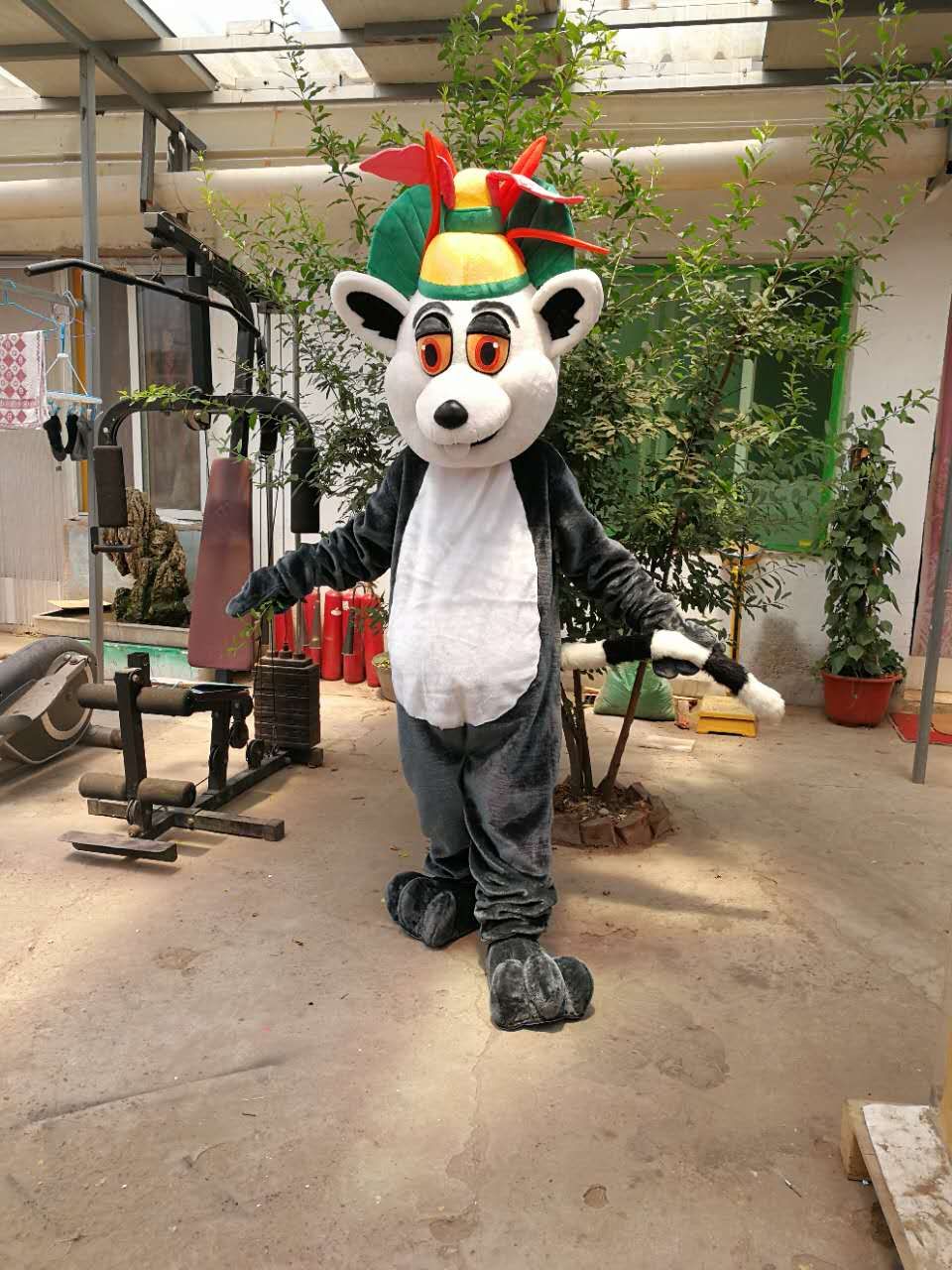 Madagascar King Julian Mascot Costume Fancy Dress Adult Size Costume ...