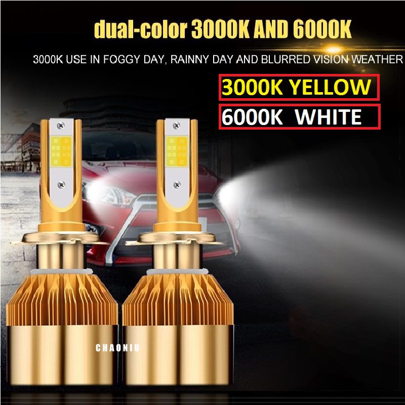 New Arrived Dual Color 3000k 6000k Car H1 H3 H7 H4 9006 9005 880 Led ...