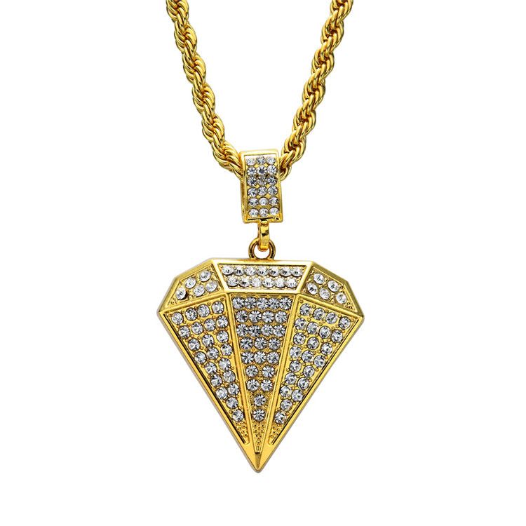 Wholesale Iced Out Diamond Pendant Necklace For Men New Arrival Gold ...