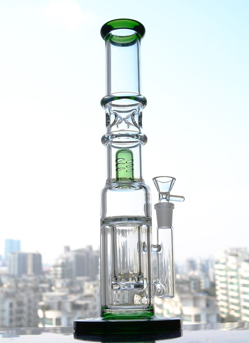 2020 Newest Green Two Function Grace Glass Bongs Bubbler Inline ...