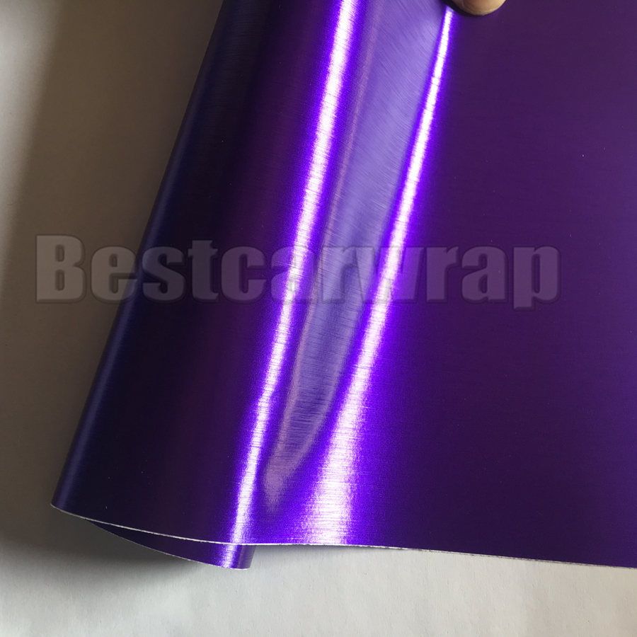 2020 Purple Brushed Matt Chrome Vinyl For Car Wrap Stickers With Air ...