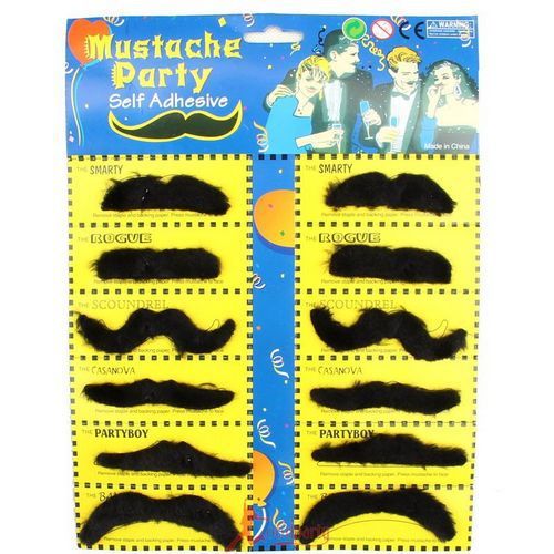 By Dhl Costume Party Halloween Fake Mustache Moustache Funny Fake Beard ...