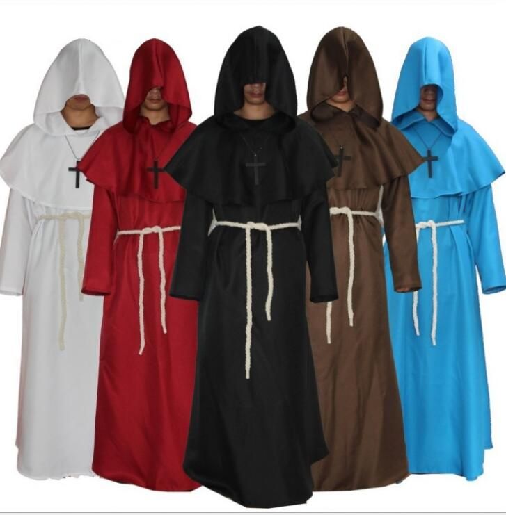 2019 Wholesale Halloween Cosplay Costume Medieval Magician Robes ...