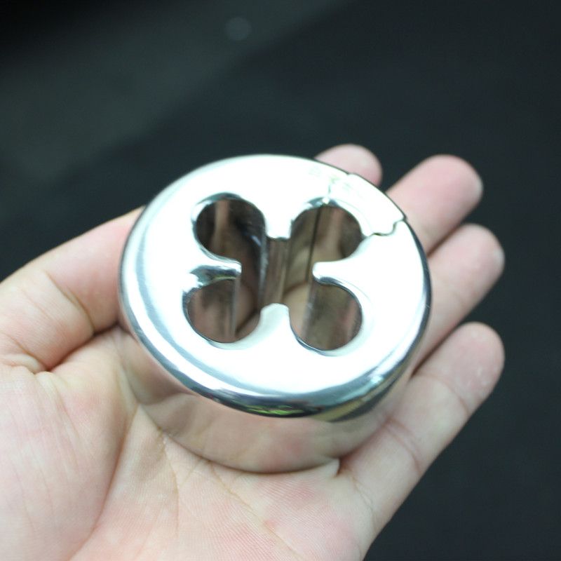 Male Scrotum Pendant Hole Shape Of Flower Stainless Steel Penis Pendant ...