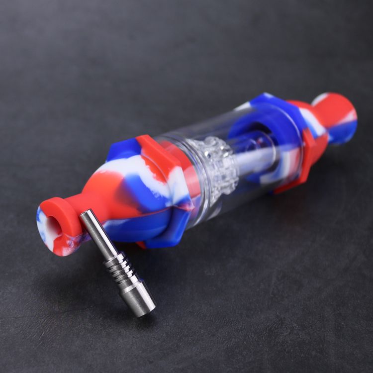 2019 Silicone Nectar Collector Kit Concentrate Smoking Hand Glass Water ...