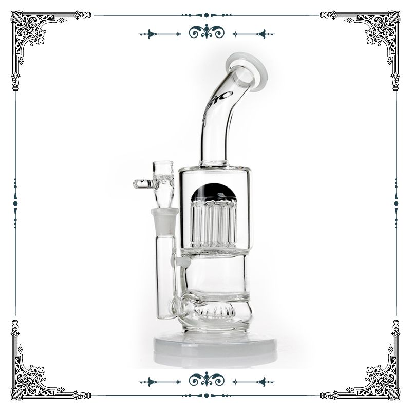2020 10 Inches Toro Glass Bong With 11 Arm Tree Perc And With White ...