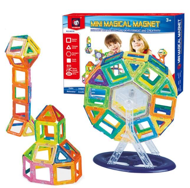 Magnetic Blocks Toys 3D Magnet Bricks Stacking Set Construction Toy ...