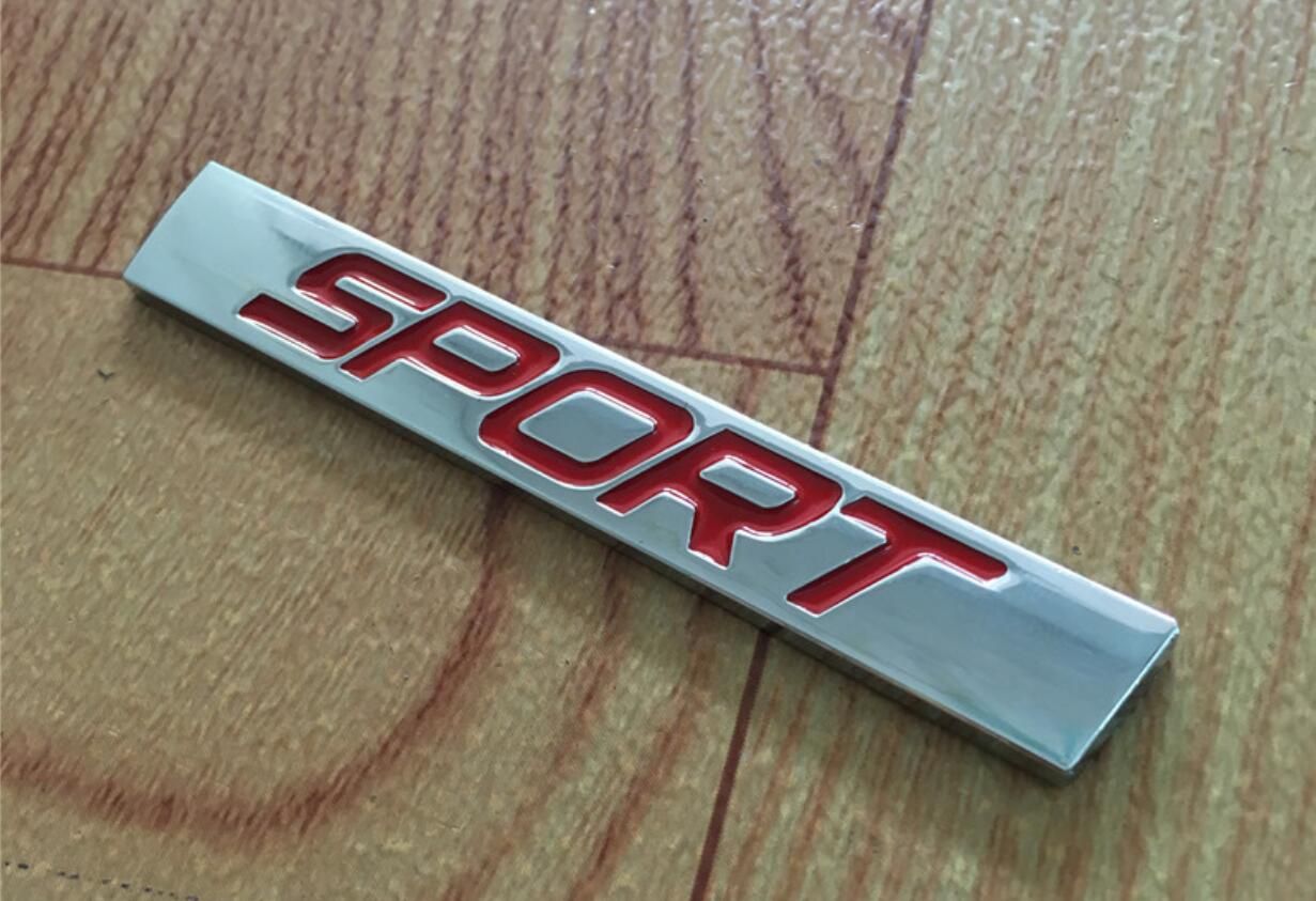 Chrome 3D Car Alloy Metal Sport Auto Body Trunk Sticker Badge Emblem ...