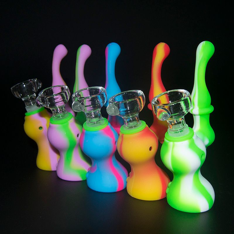 2021 Glass Bong Dab Rig Mini Sherlock Bubbler 4.8Inch Unbreakable ...