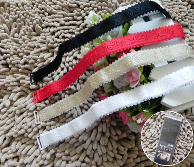 2020 Women'S Convertible Jacquard Floral Bra Straps 1.8 Cm Wide ...