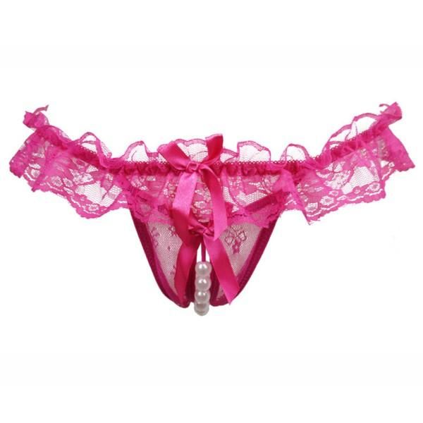 2019 Womens Sexy Lace Floral Thongs Panties Comfortable Beading