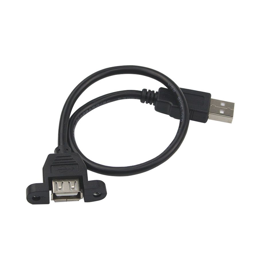 USB Extension Cable With Screw Panel Mount USB 2.0 Male To Famale ...