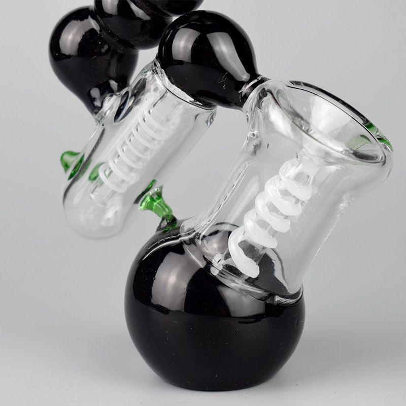 2021 Straight Type Black Glass Water Pipe Glass Bubbler Smoking Pipe ...