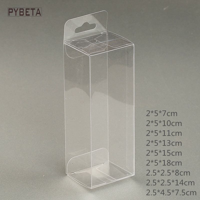 Compre 50 Unids 2 * Largo * Altura Transparente Caja De PVC ...