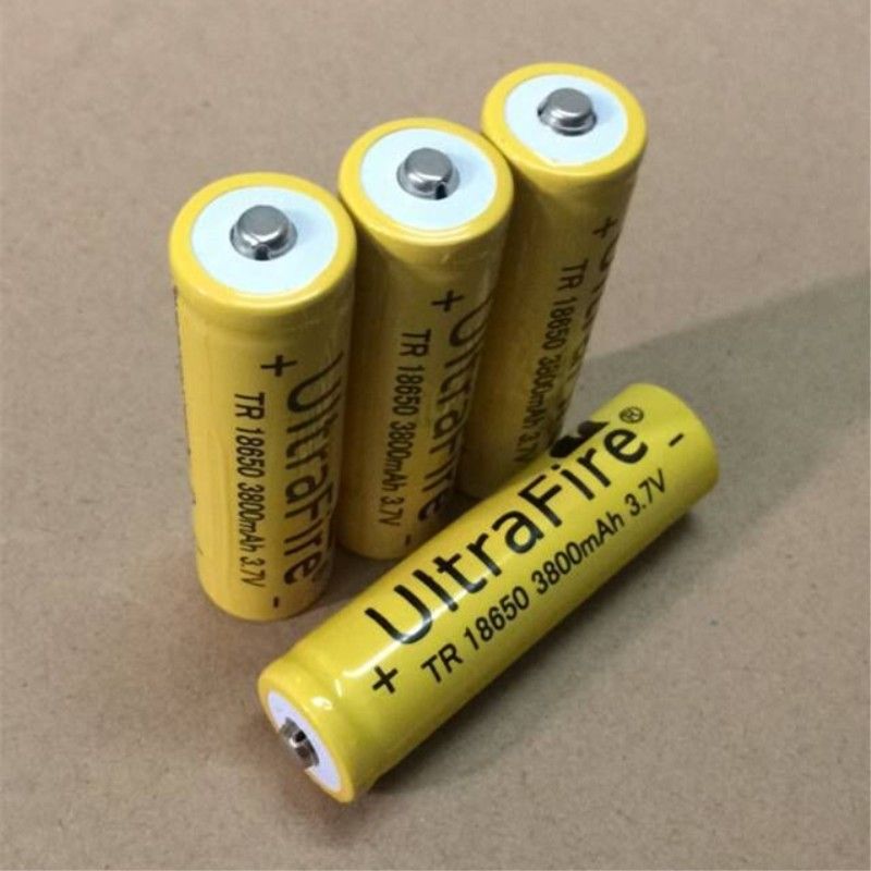 The 18650 Lithium Battery Yellow Fire 3800mah 3.7V Can Be Used For ...