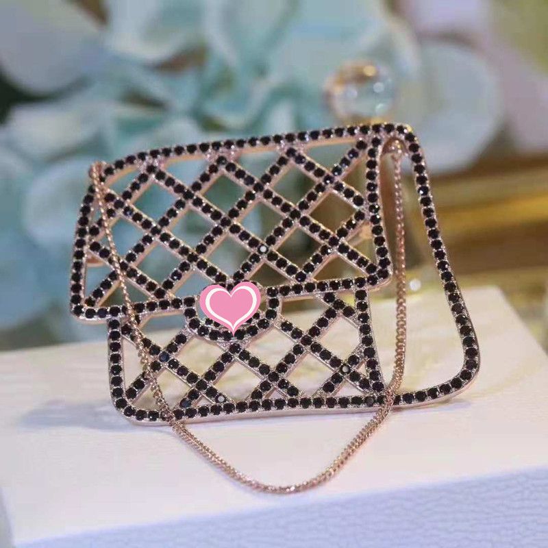 2019 Unique Fashion Women Pins Luxury Designer Gold Plated AAA White ...