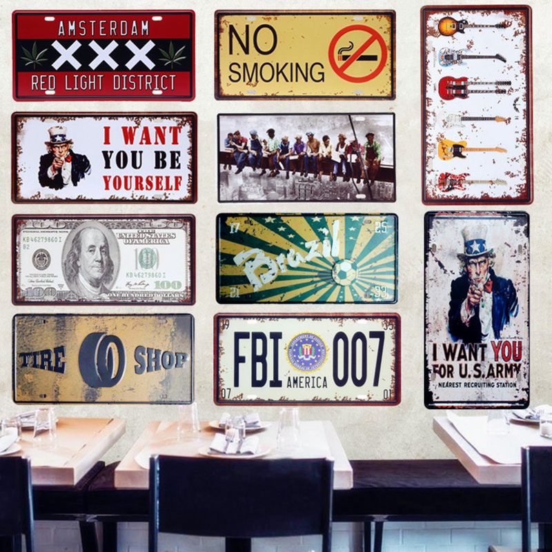 2020 America FBI 007 Car Metal License Plate Vintage Home Decor Tin ...