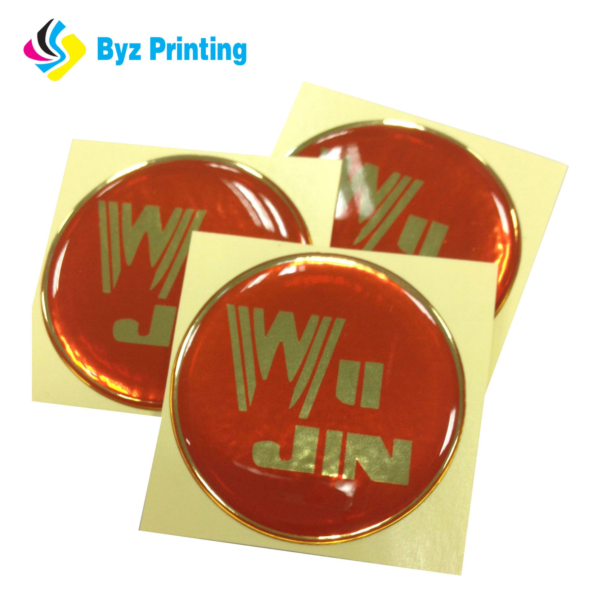 Full Color Printed Substrate,3D Look Epoxy Resin Domed Labels And ...