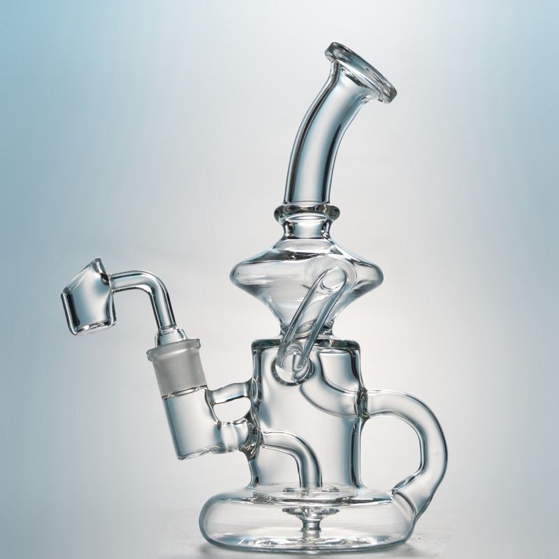 2020 Two Function Small Dab Rig Klein Tornado Recycler Water Pipes 5mm ...