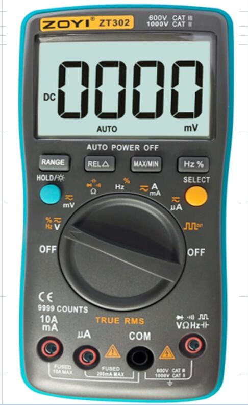 2020 ZT302 Digital Multimeter 9999 High Precision Display Temperature ...