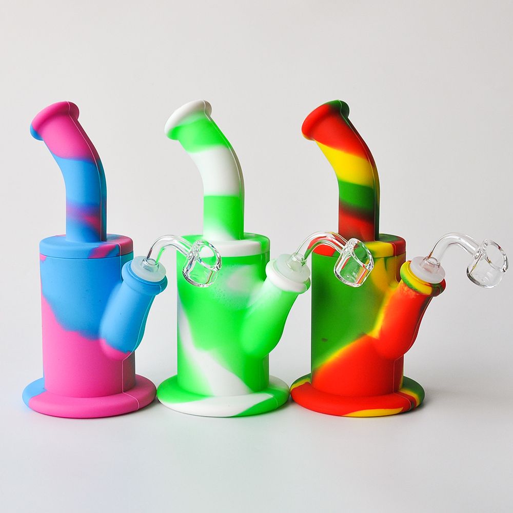 2020 8.5inches Silicone Water Pipe Recycler Bubbler Unbreakabale ...