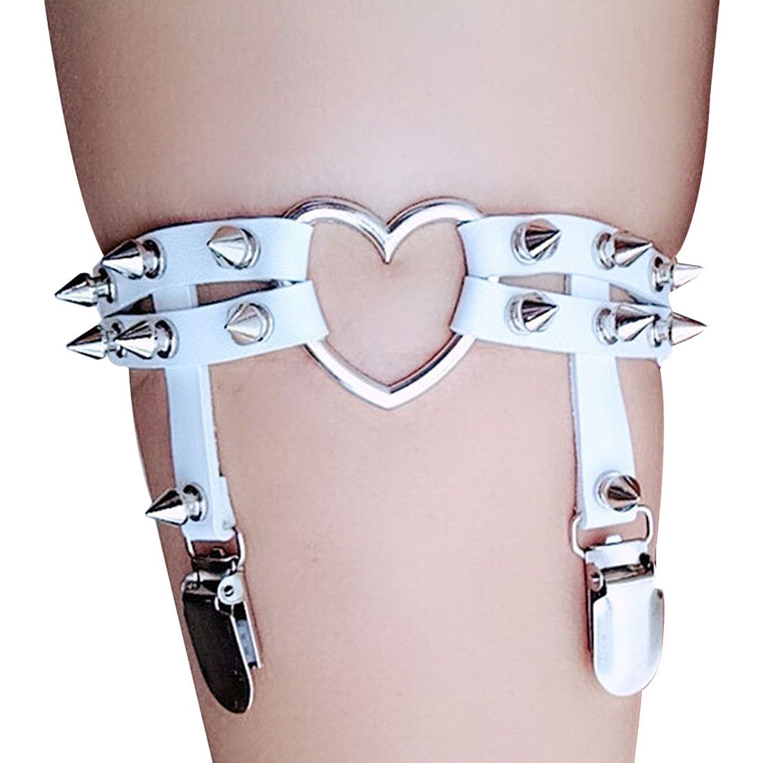 2020 Charming Cute Rock Pub Girl Garter Belt Rivets Harajuku Women Punk ...