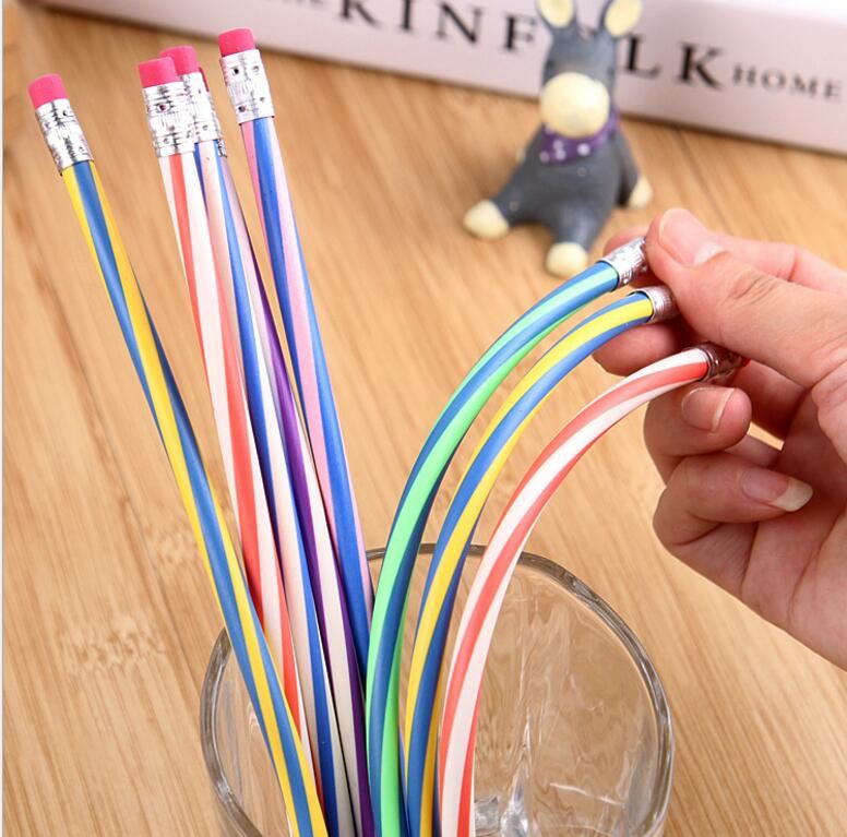 2020 Magic Flexible Pencil Korea Cute Stationery Colorful Magic Bendy ...