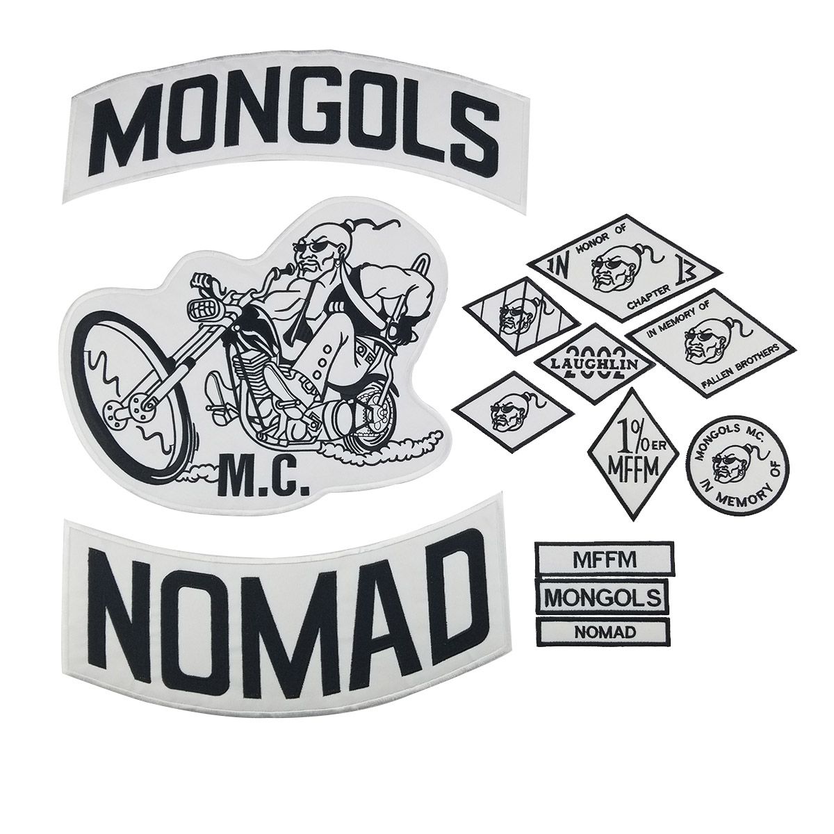2019 MONGOLS NOMAD Motorcycle Club Patch MC Embroidered Full Back Large ...