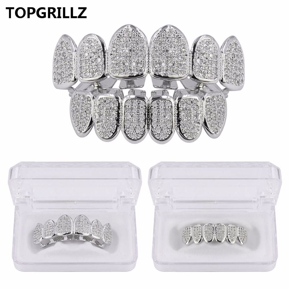 2020 TOPGRILLZ Gold Color Plated CZ Micro Pave Exclusive Luxury Top ...