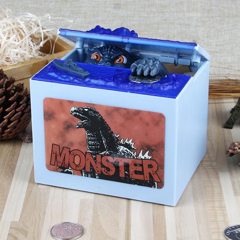 Stealing Godzilla Coin Bank Money Saving Box Piggy Bank Funny Cute ...
