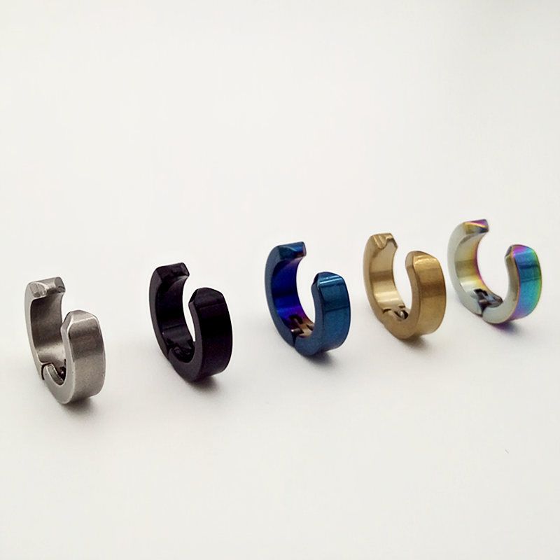 2020 Punk Fashion Mens Magnetic Non Pierced Earrings Titanium Stainless ...