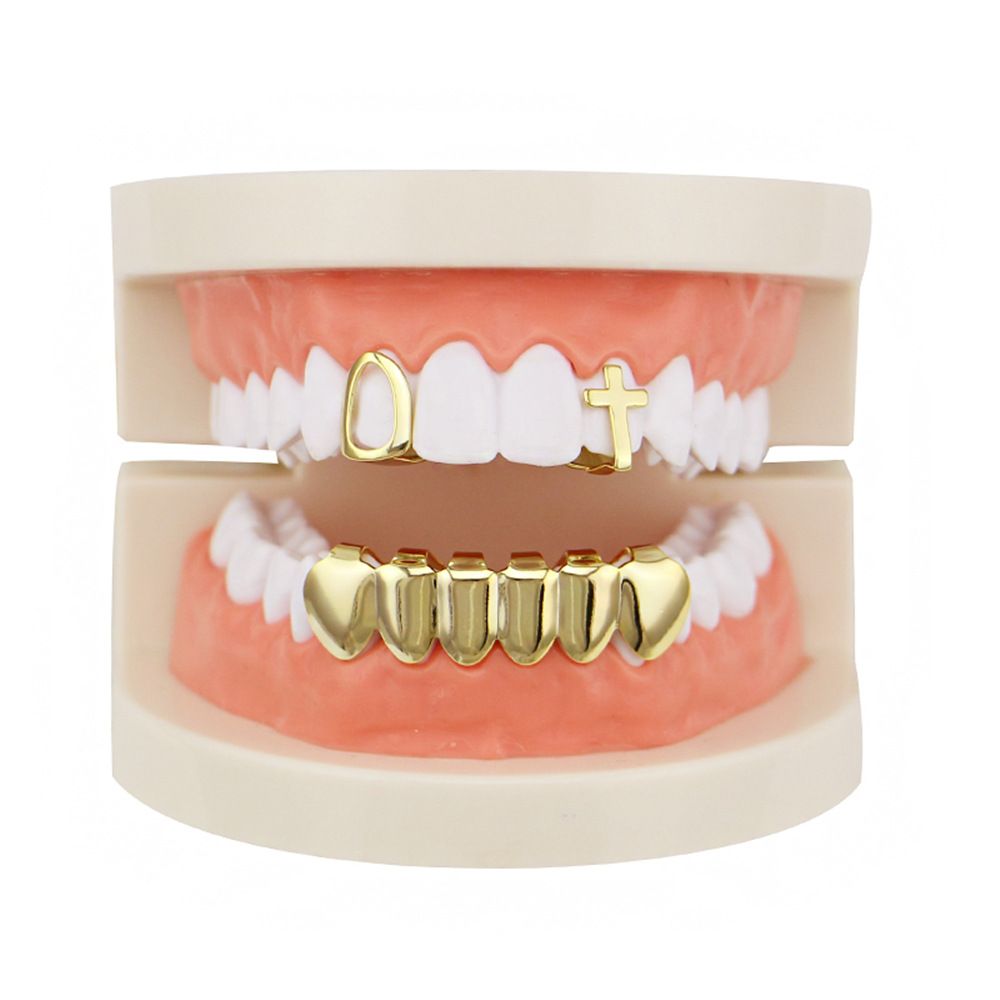 Compre Precio Inferior De Fábrica De Color Dorado Dientes Grillz Set ...