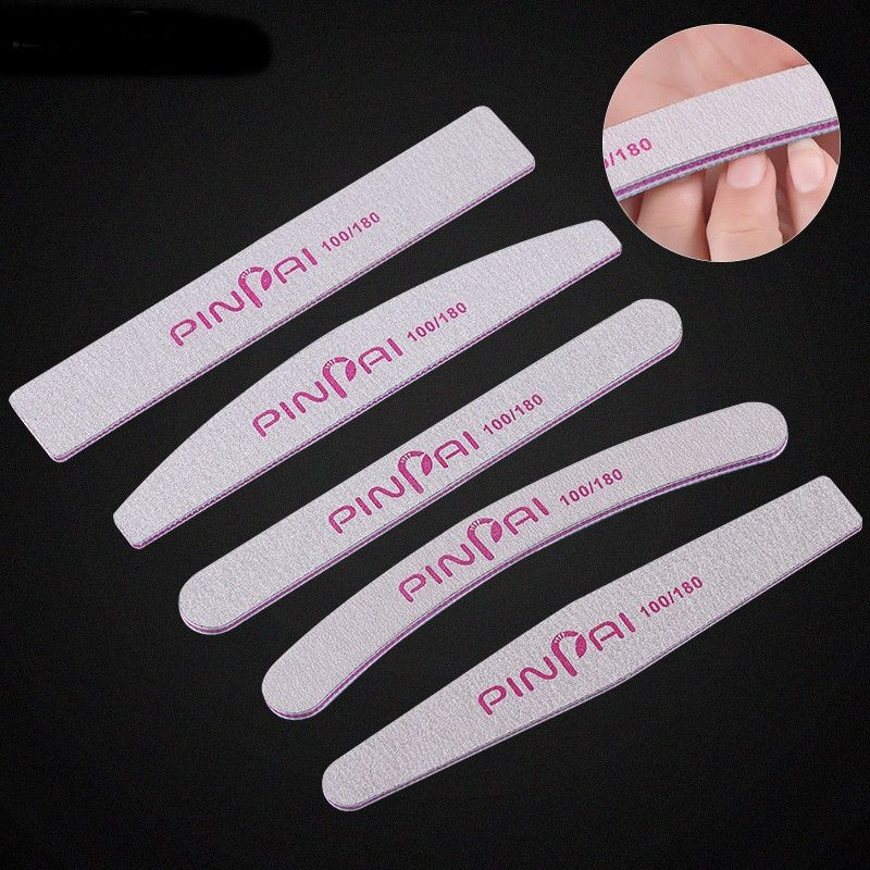 Nail Files 100/180 Buffer Double Side Nail Art Care Tools Sanding ...