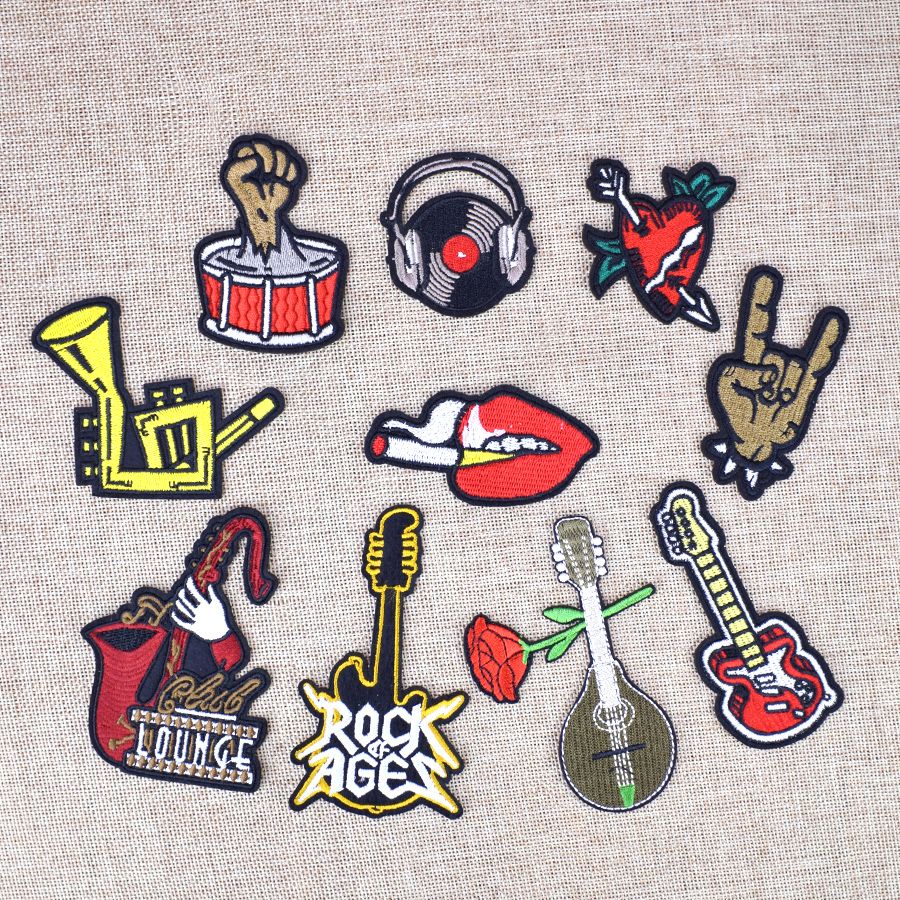 2020 Punk Sewing Embroidery Clothing Patches For Leather Attire Iron On ...