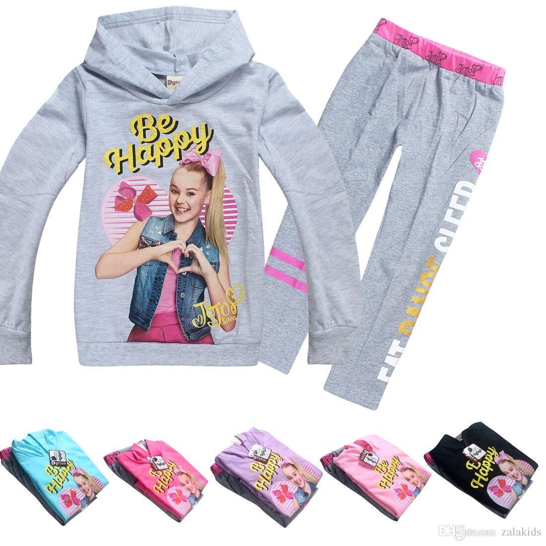 2020 Girls JOJO Siwa Clothing Sets Autumn Children Hoodies Sweatshirts ...