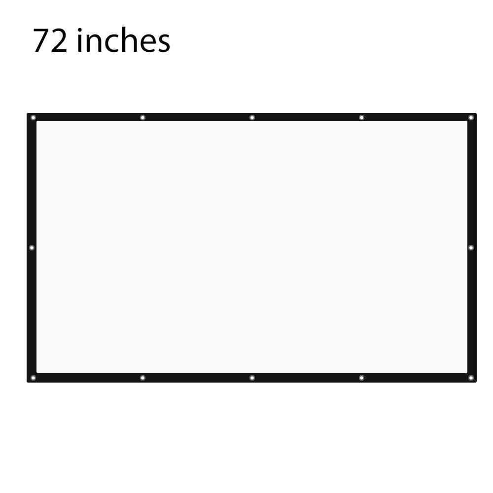 2019 72 Inch 16:9 Folding Projection Screen High Brightness Projector ...