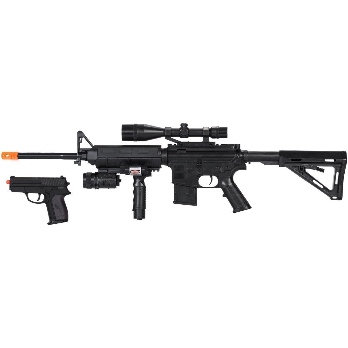 2020 AIRSOFT SPRING M4 SPECIAL OPS TACTICAL SNIPER RIFLE GUN W/ PISTOL ...