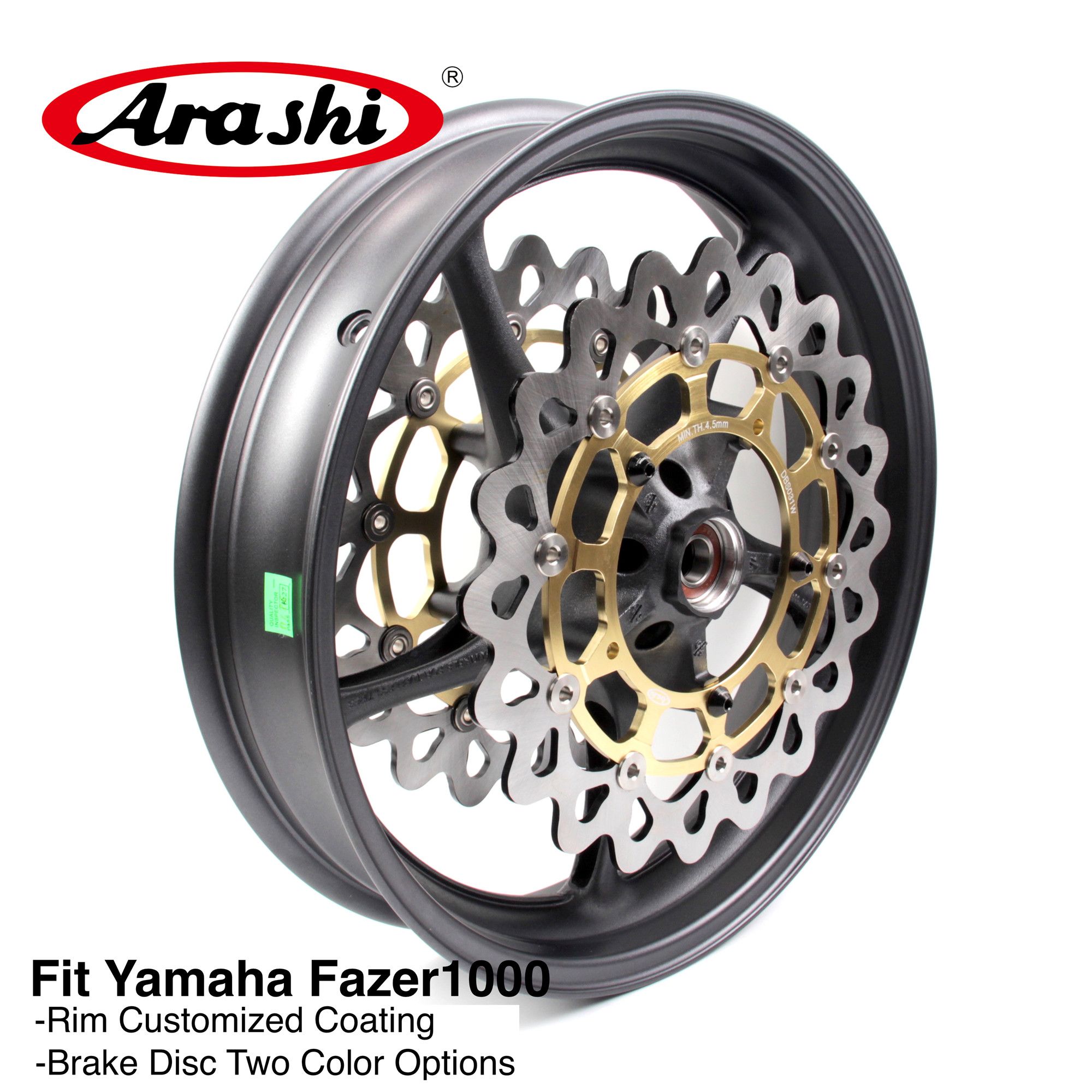 2020 Arashi For Yamaha FZ1 2006 2009 Front Wheel Rim Brake Disc Disk ...