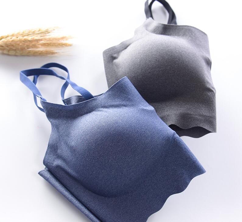 2021 Sexy Side Buckle Wireless Lace Bra Breathable Women Sport Gathered ...