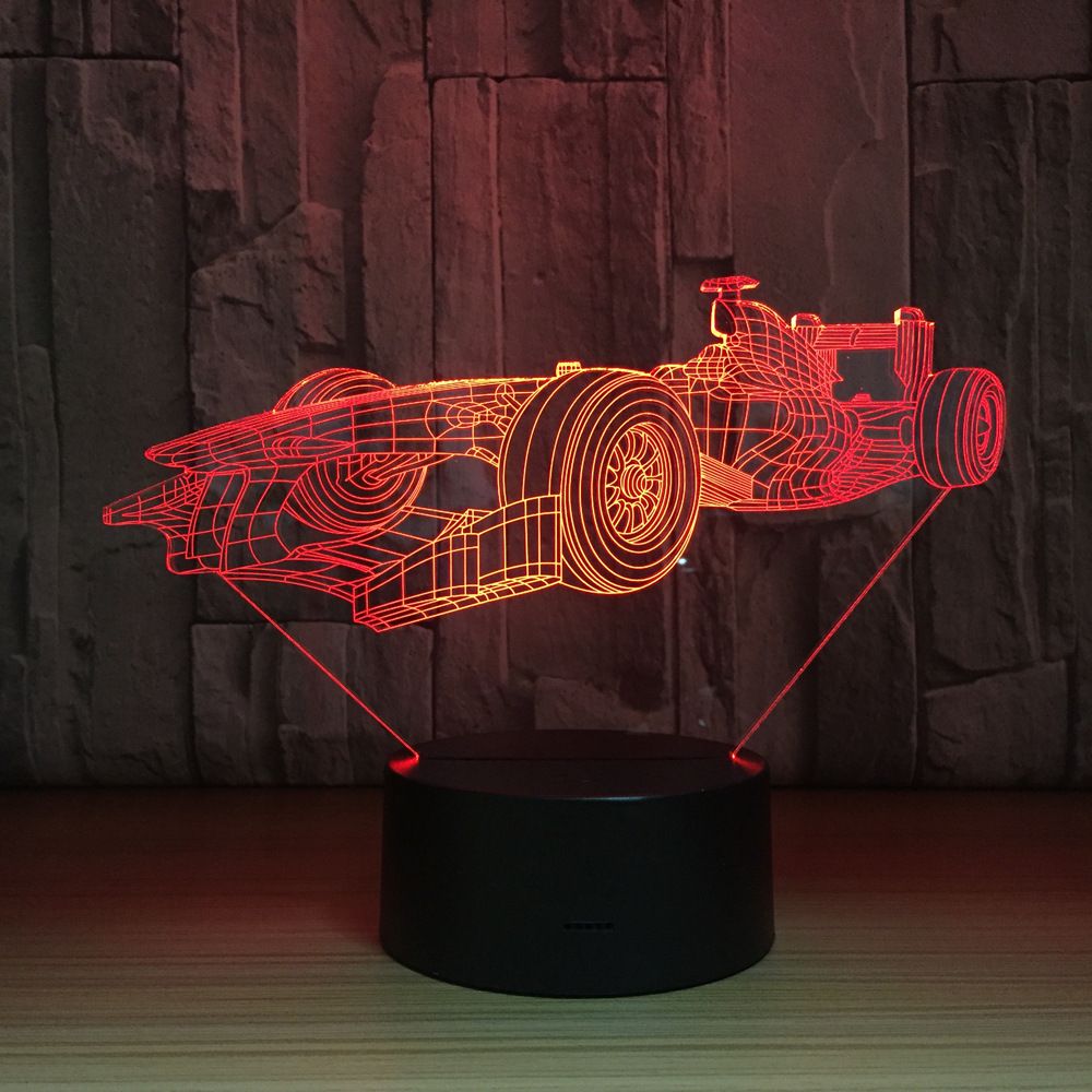 Acheter New 3d Lumières F1 Racing Coloré Lampe Tactile Acrylique Led ...